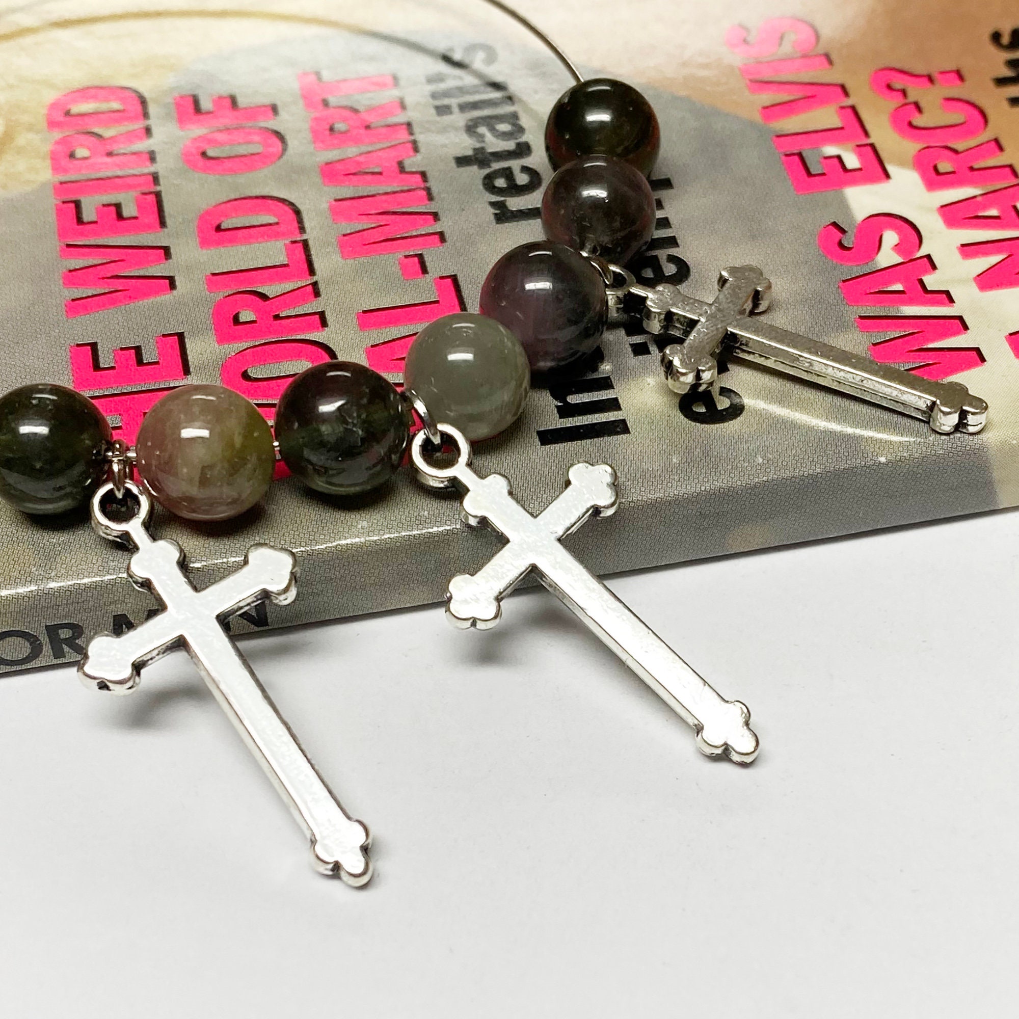 Silver Small Crosses Mini Cross Charms Beads Cross Pendants for Jewelry ...