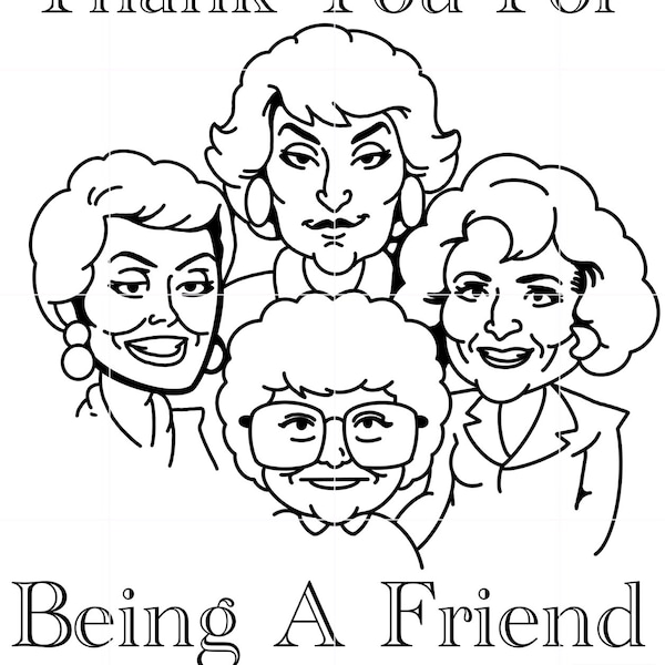 Thank You for Being a Friend Golden Girls Svg - Etsy New Zealand