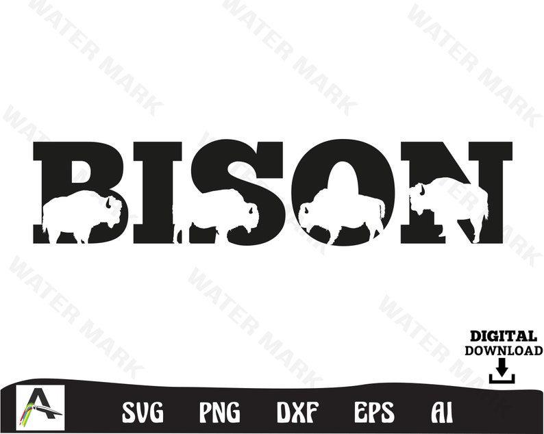 Bison Svg File Cool Bison Silhouette Art Buffalo Svg Cut - Etsy
