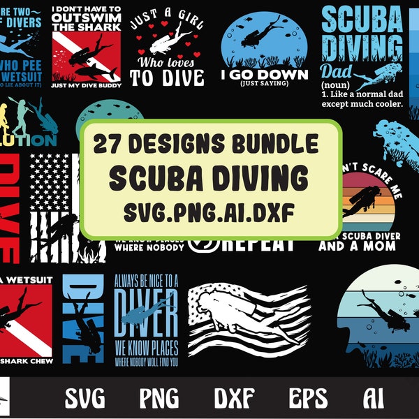 Scuba Diving Svg - Etsy