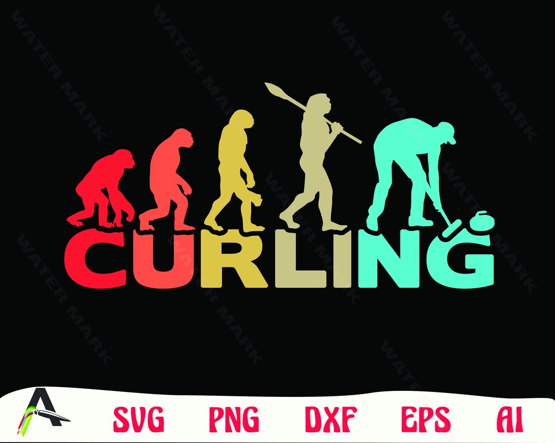 Curling Svg File Silhouette for Cricut Winter Sports Svg | Etsy