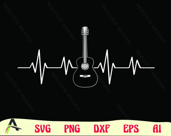 Acoustic Guitar Svg Guitarist Svg Heartbeat Guitar Svg | Etsy