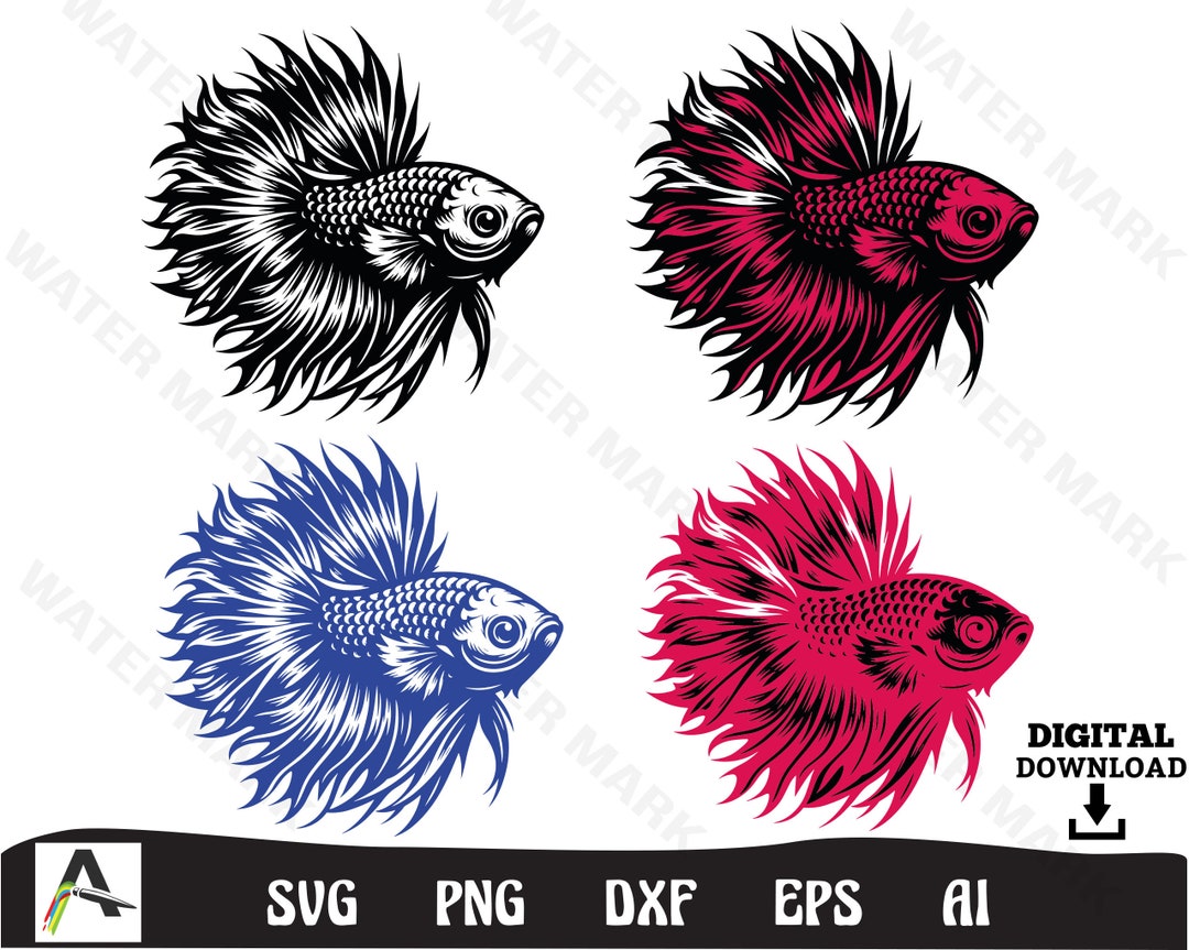 Betta Fish Svg Aquatic Elegance Bundle Betta SVG Set - Etsy