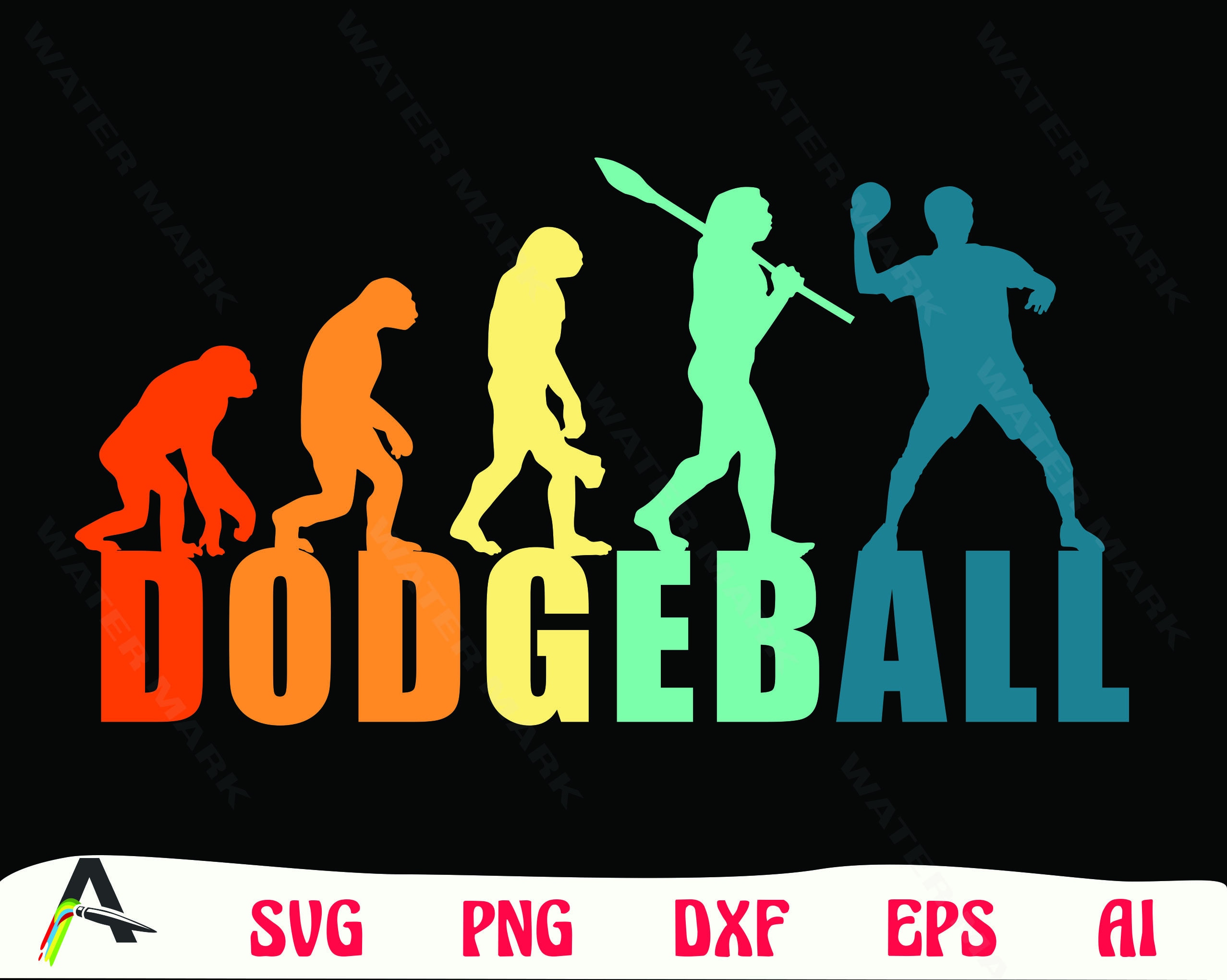 Dodgeball Svg File Dodgeball Funny Evolution for Cricut - Etsy Canada