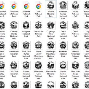 63 National Parks Bundle Svg Png Eps Designs, US National Parks Clipart ...