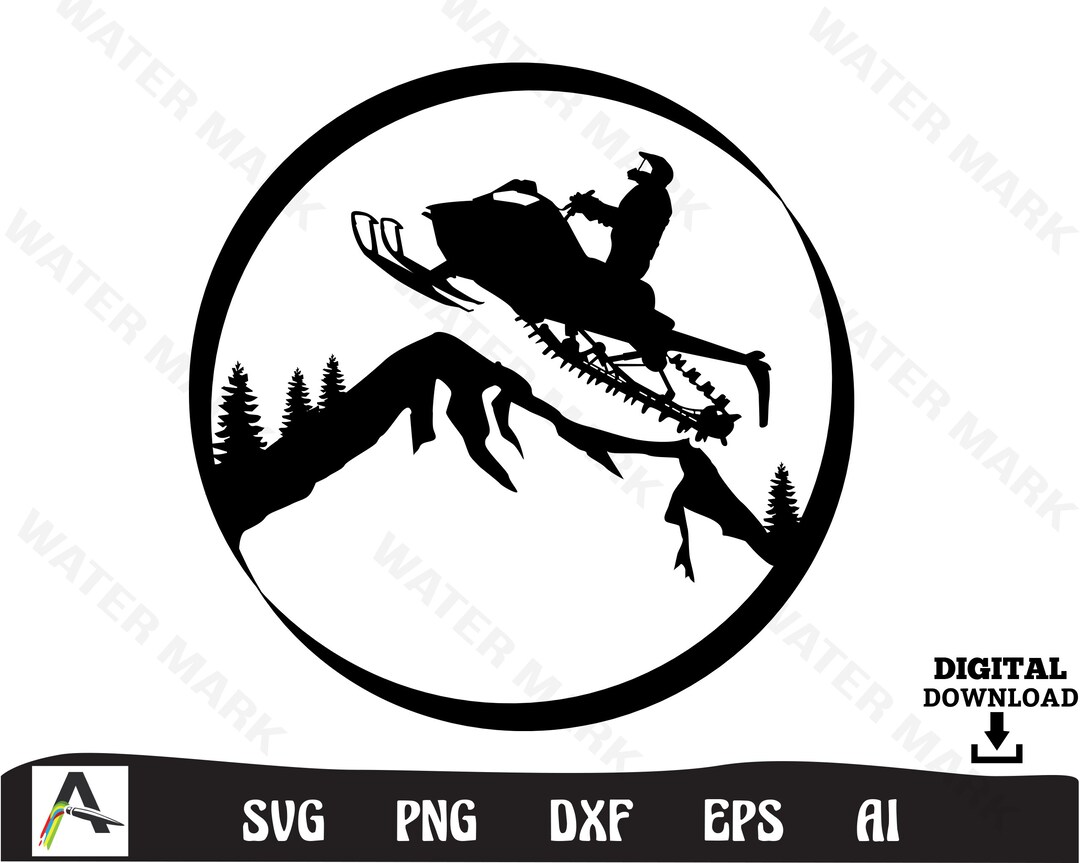 Snowmobile Svg - Cool Snowmobile Silhouette Svg, Dxf, Eps, Png, Svg ...
