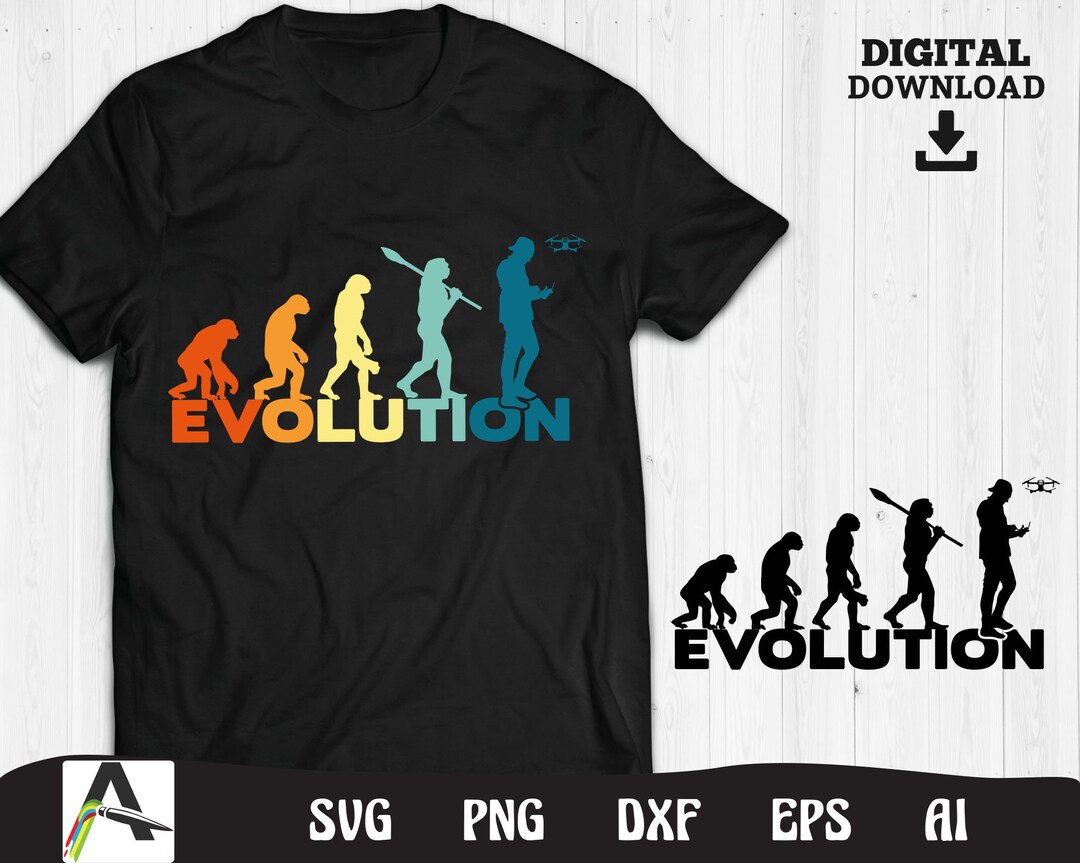 Drone Svg Funny Human Evolution of Drone Pilot Drone Pilot - Etsy