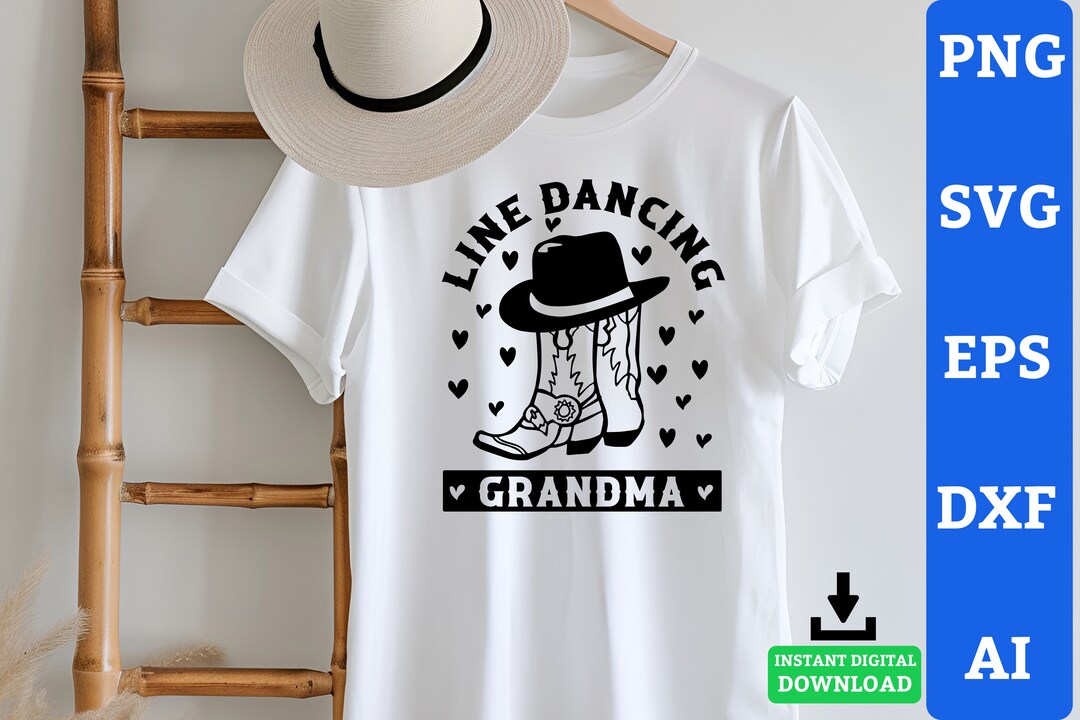 Line Dancing Svg - Line Dancing Grandma Cut File Instant Digital ...