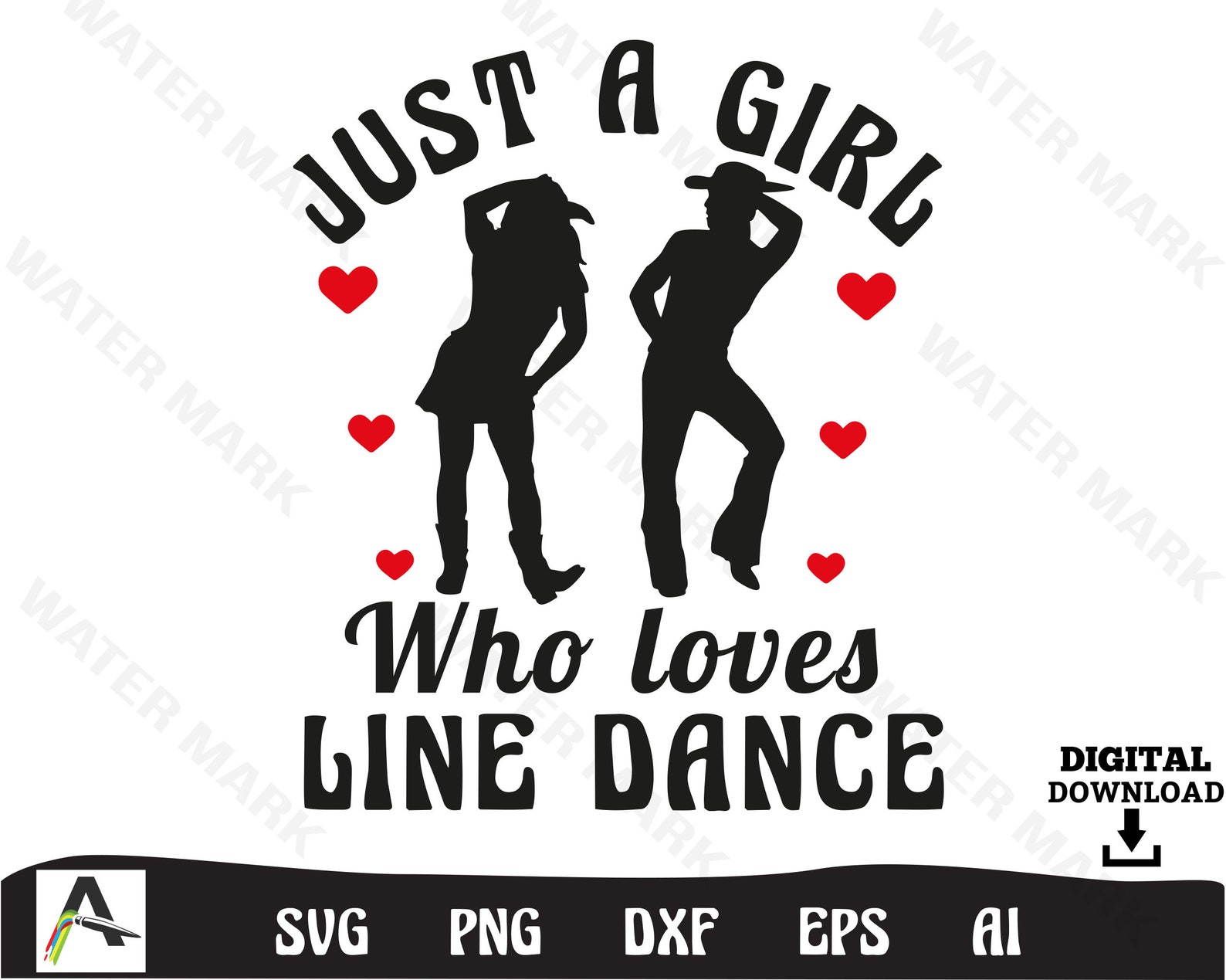 Line Dancing Svg - Just a Girl Who Loves Line Dance Cut File Instant ...