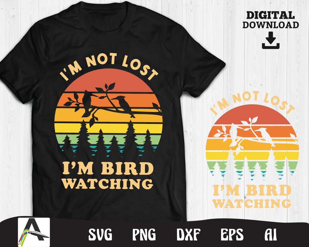 Retro Bird Watching SVG: Birding Cut File (digital Download) - Etsy