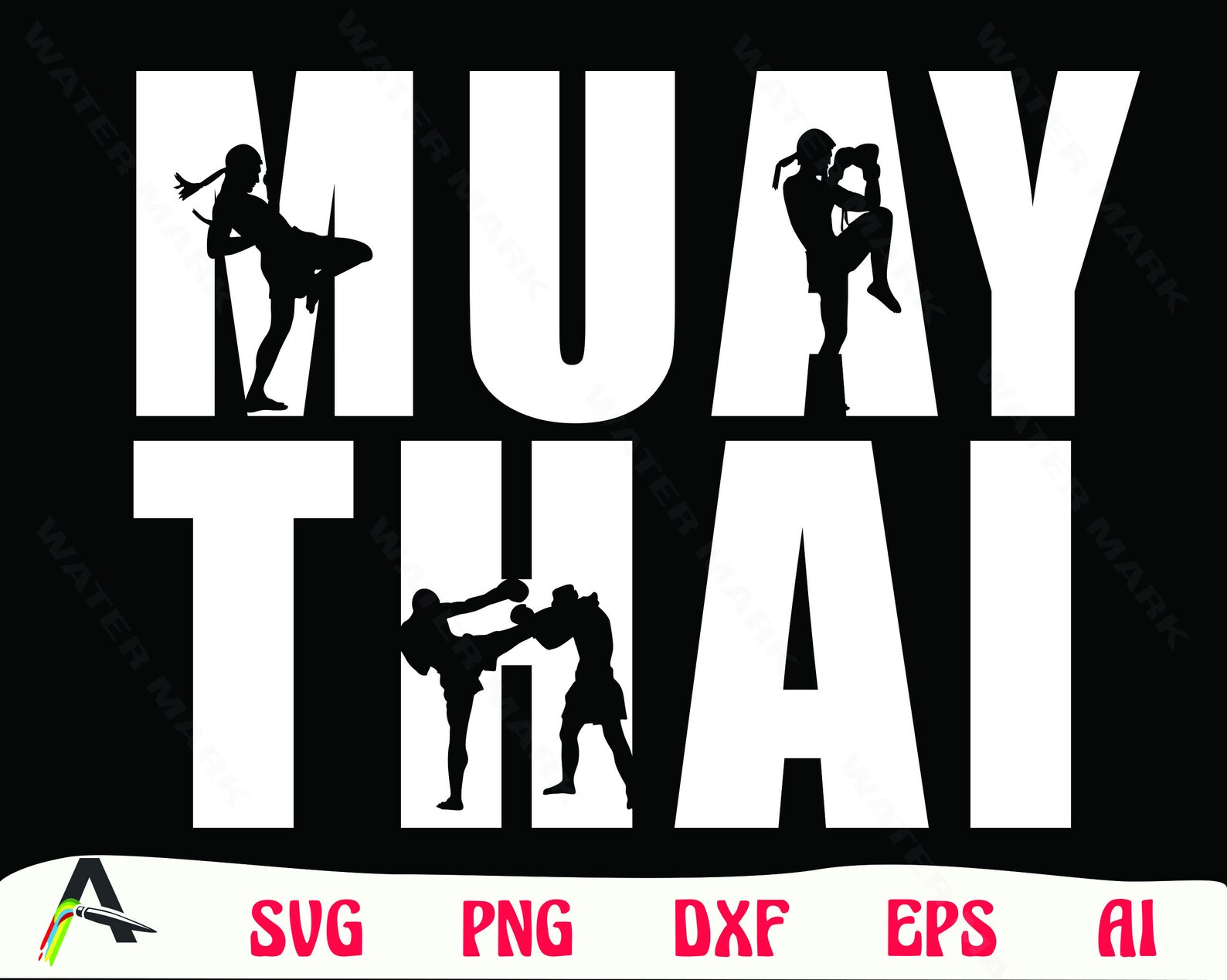 Muay Thai Svg - Mma Fighter Cut File Instant Digital Download - Etsy