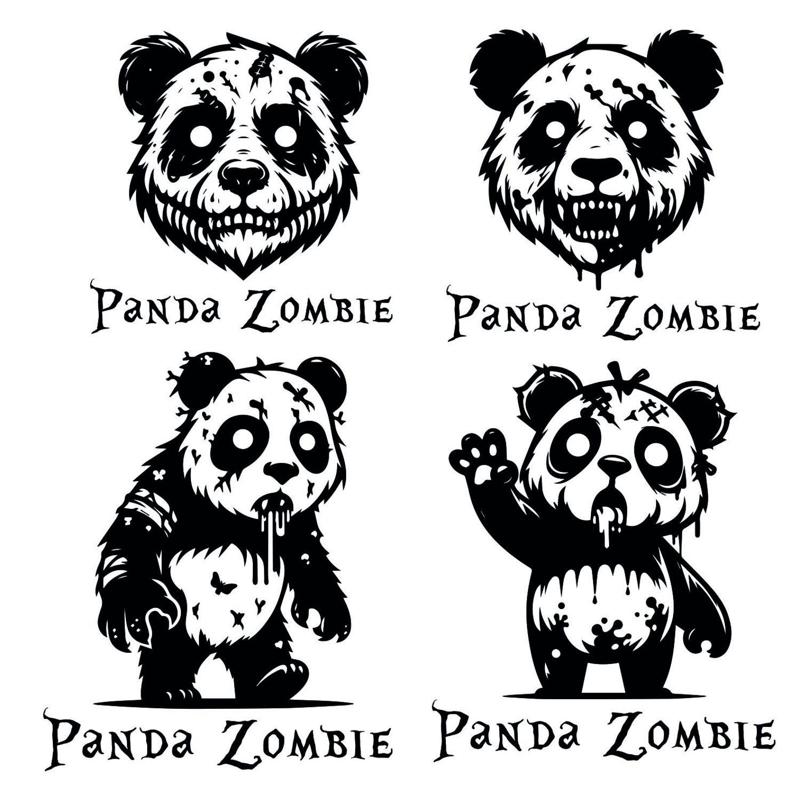 Animal Zombie SVG Design Bundle | Zombie Animal Clipart Set for T ...