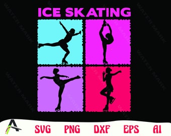 Ice Skating Svg, Skating Vector, Figure Skating Svg, Ice Skating Clip ...