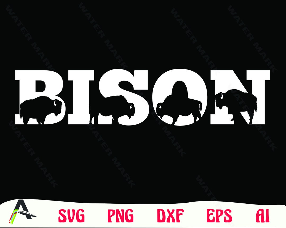 Bison Svg File - Cool Bison Silhouette Art Buffalo Svg Cut File Clipart ...