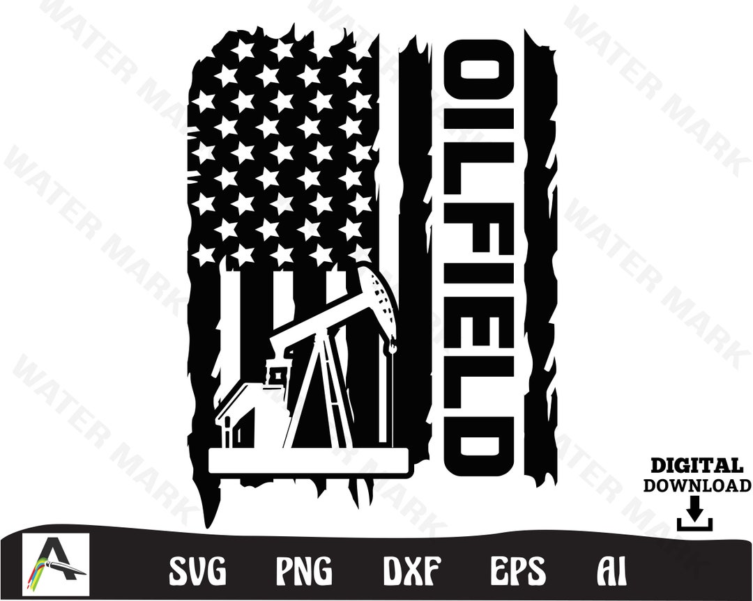 Oilfield Svg File - Oilfield American Flag Cut File Vector Instant ...