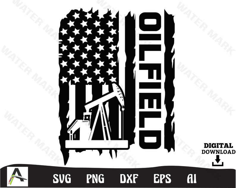 Oilfield Svg File - Oilfield American Flag Cut File Vector Instant ...