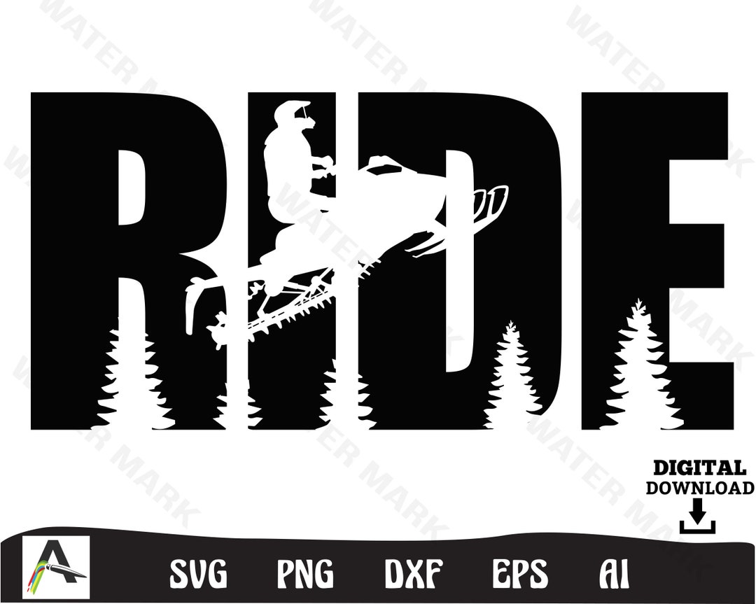 Snowmobile Svg - Snowmobile Ride Artistic Designs Cut File Instant ...