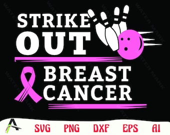 Bowling Strike Out Cancer Svg - Etsy