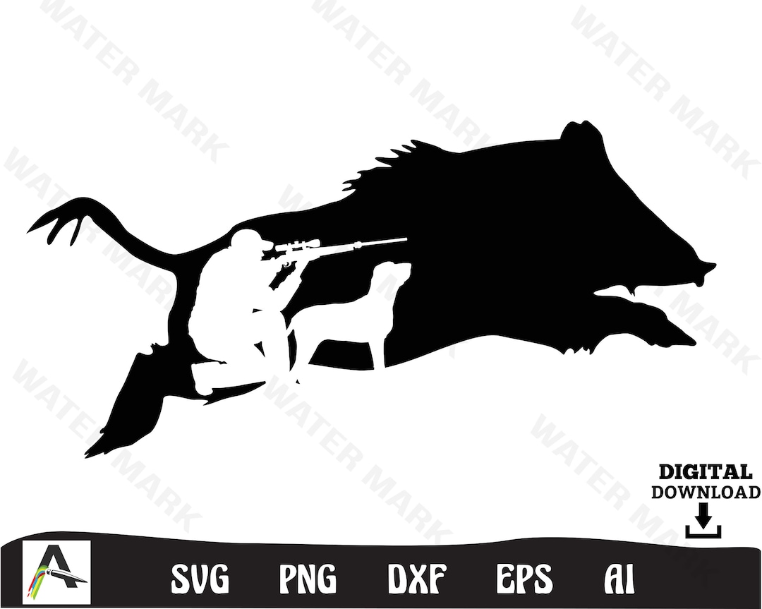 Wild Boar Svg - Hogs Hunting Silhouette Cut File Instant Digital Download - Etsy