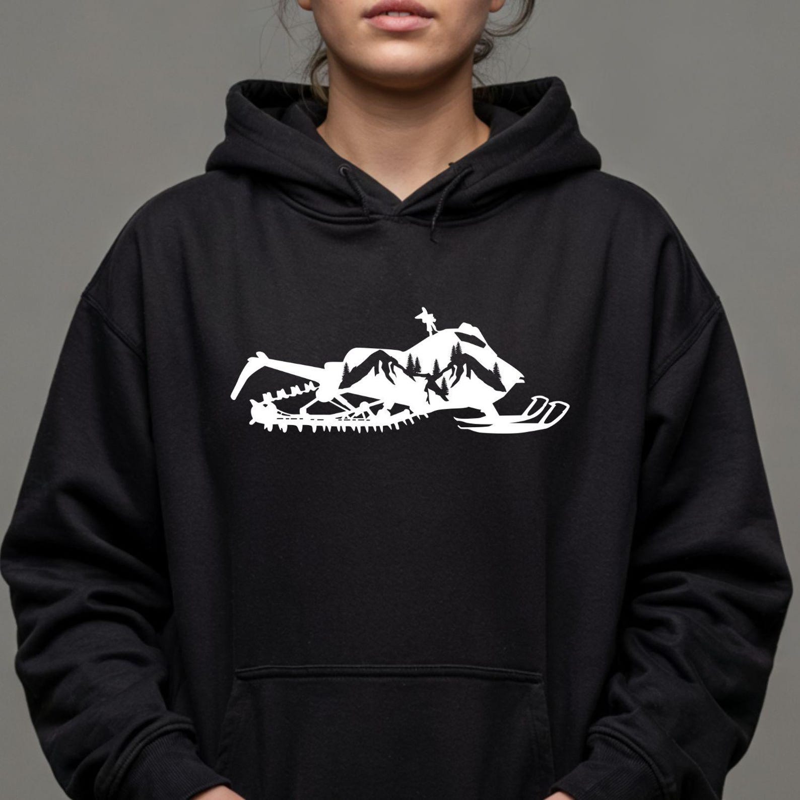 Snowmobile Svg - Snowmobile Mountain Aesthetic Silhouette Svg, Dxf, Eps ...