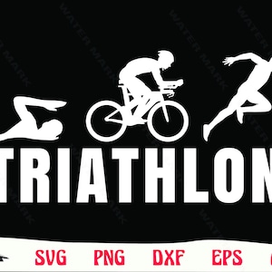 Triathlon Svg - Triathlon Silhouette Art Triathlete Cut File Instant ...