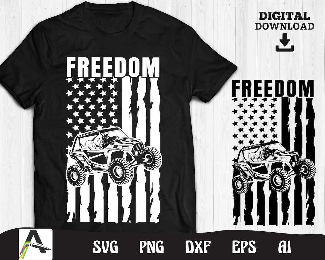 UTV Svg - Freedom Patriotic American Flag Cut File Instant Digital ...