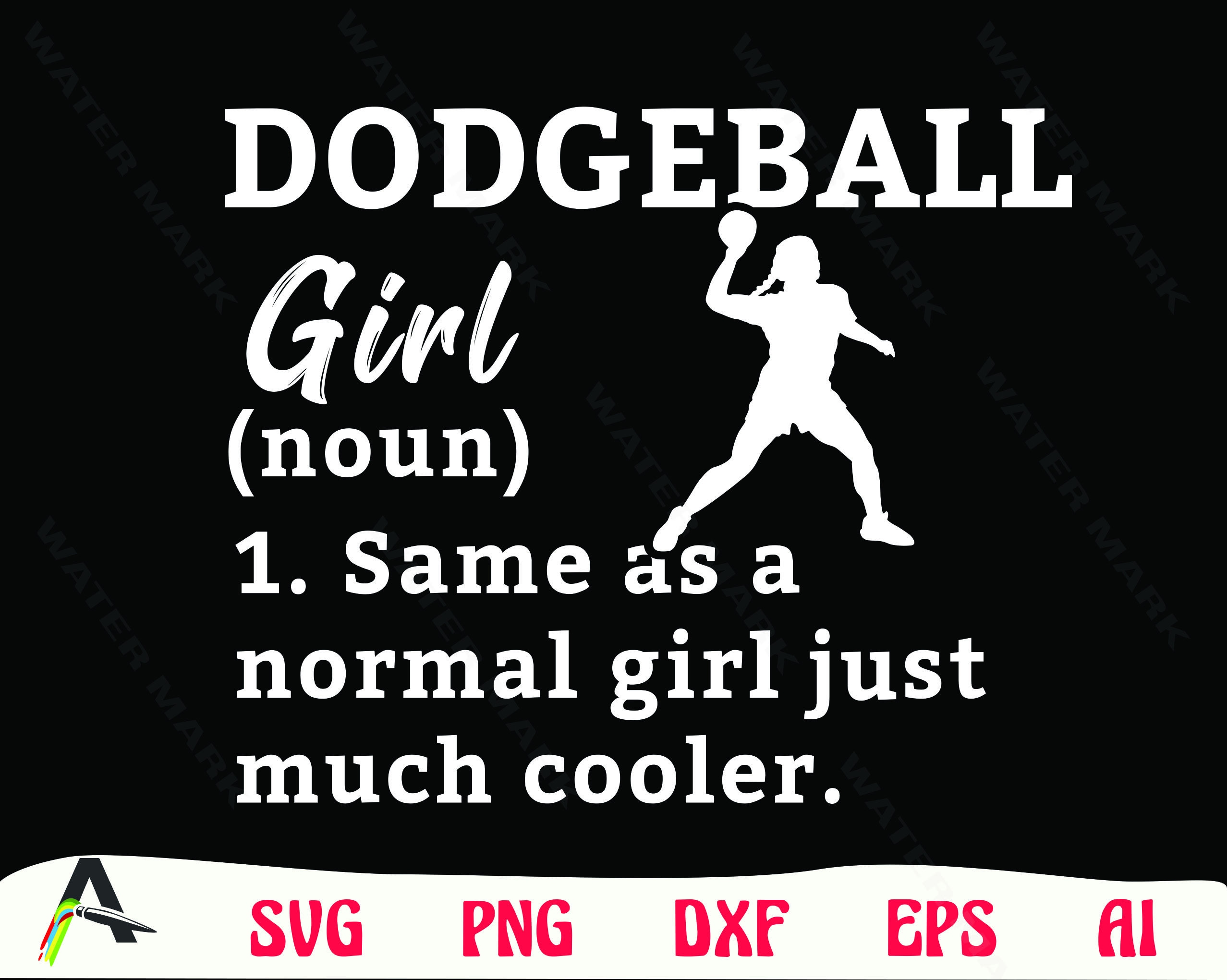 Dodgeball Svg File Dodgeball Girl Funny Definition for | Etsy