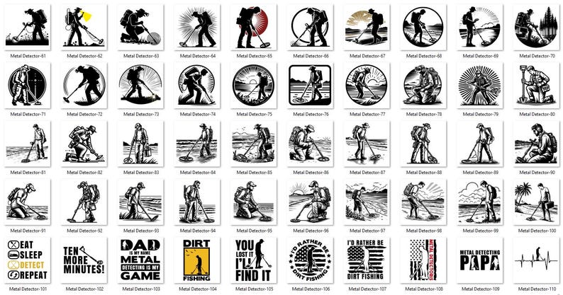 110 Metal Detecting Svg Bundle for Cricut and Silhouette | Metal ...