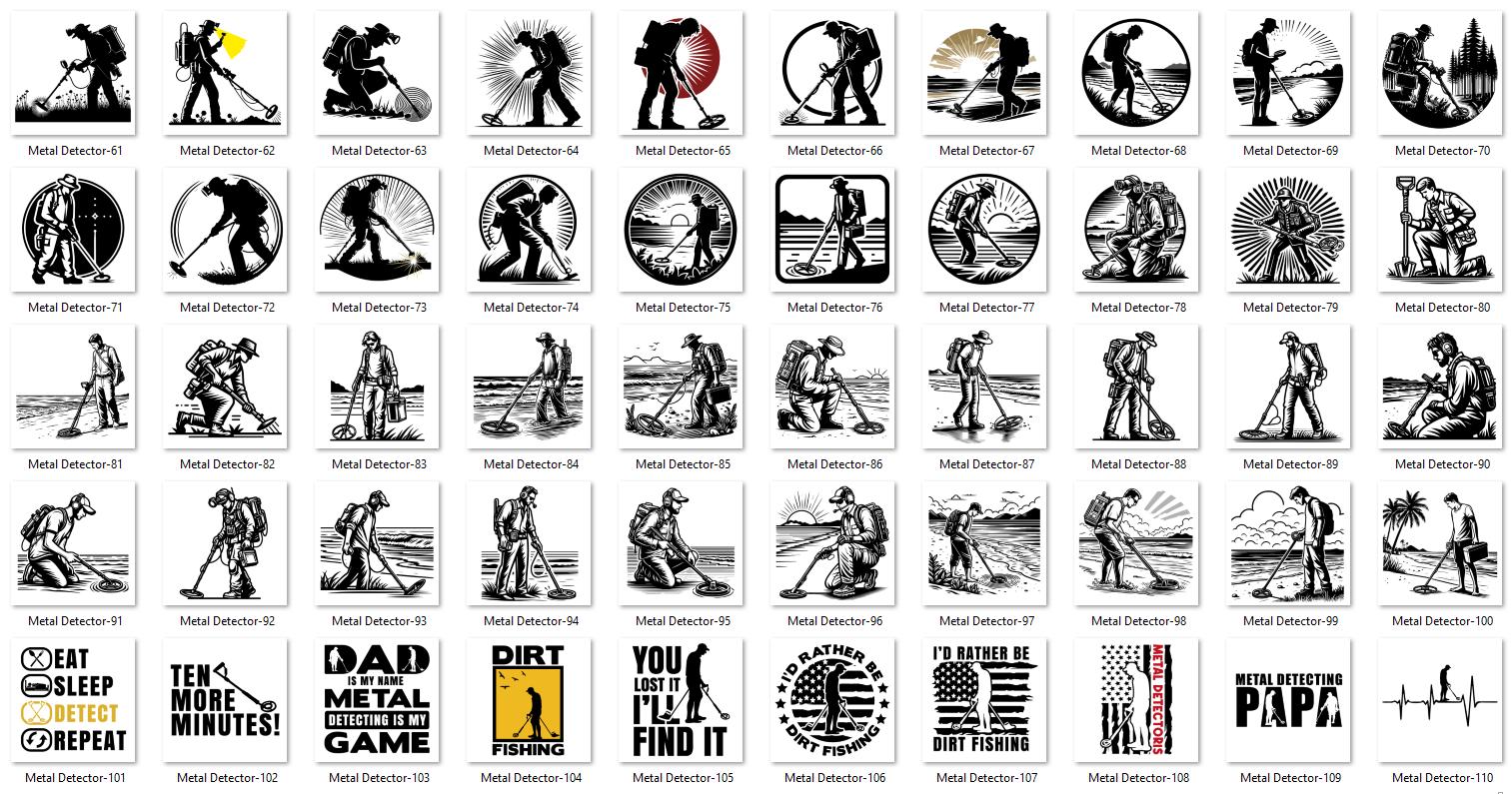 110 Metal Detecting Svg Bundle for Cricut and Silhouette | Metal ...