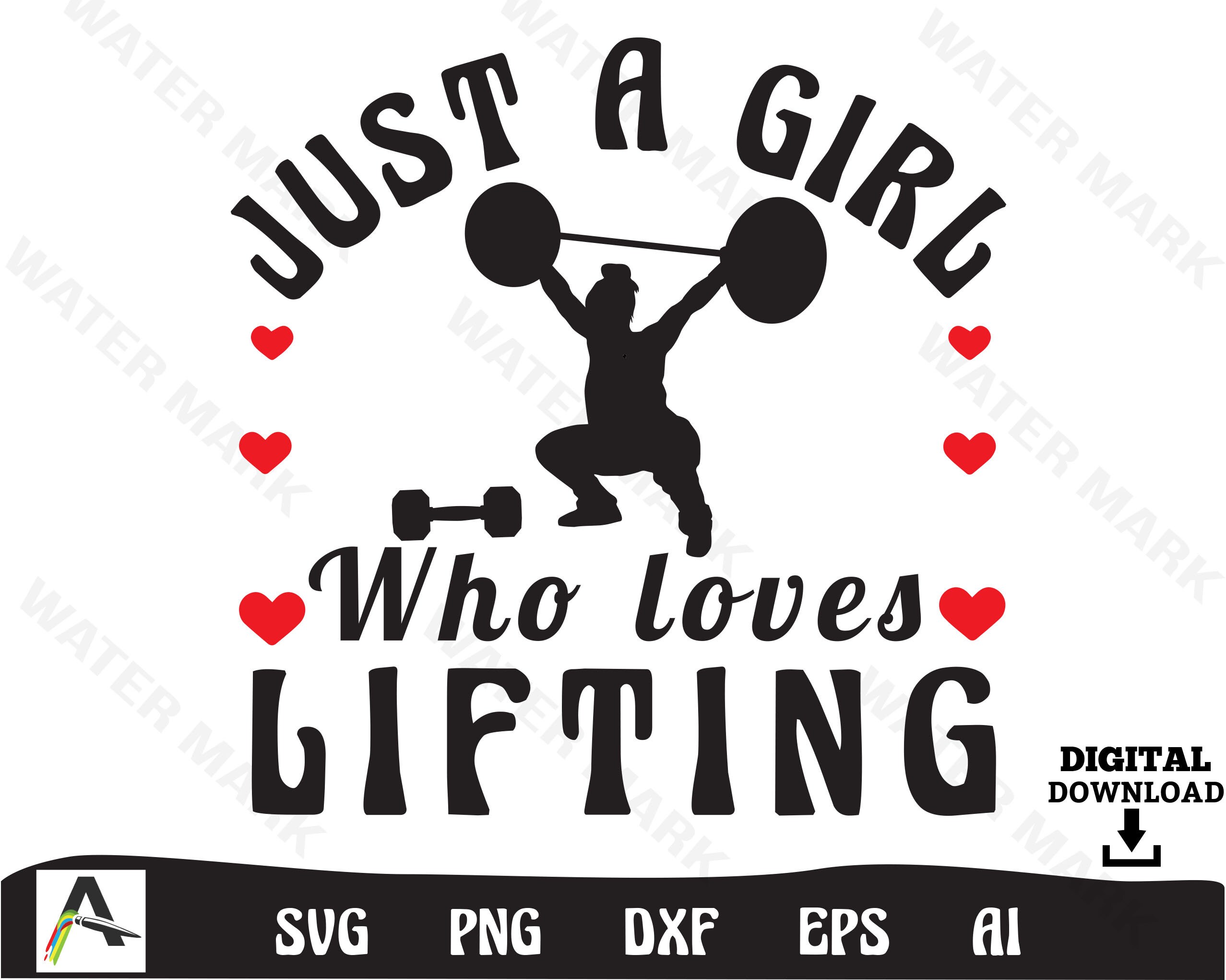 Weight Lifting Svg Cut File Just a Girl Who Loves Lifting | Etsy