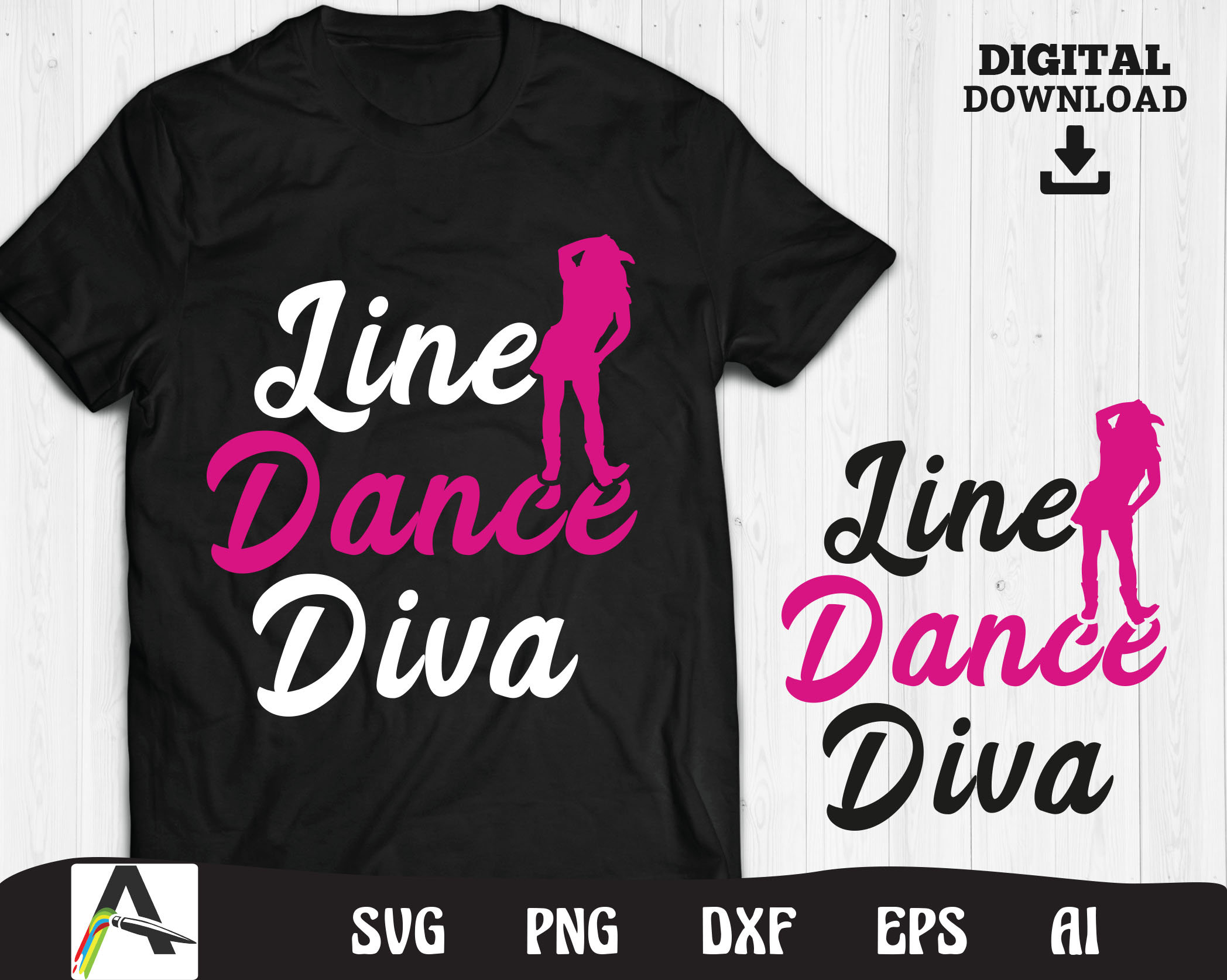 Line Dancing Svg Line Dance Diva Cut File Instant Digital Download - Etsy