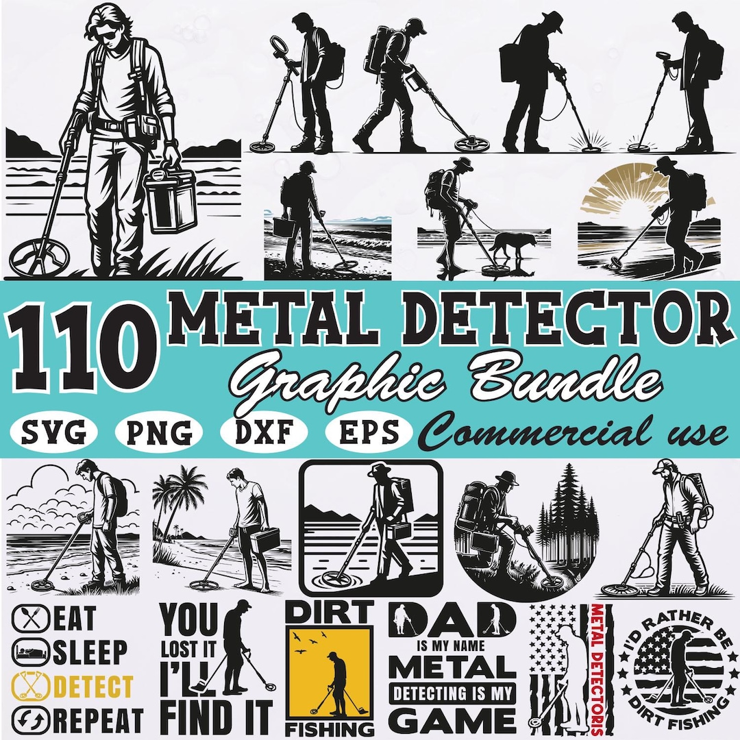 110 Metal Detecting Svg Bundle for Cricut and Silhouette | Metal ...