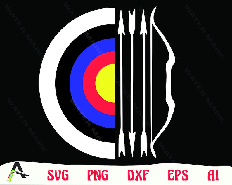 Archery Svg File Cool Archery Art Cut File Clipart Instant - Etsy