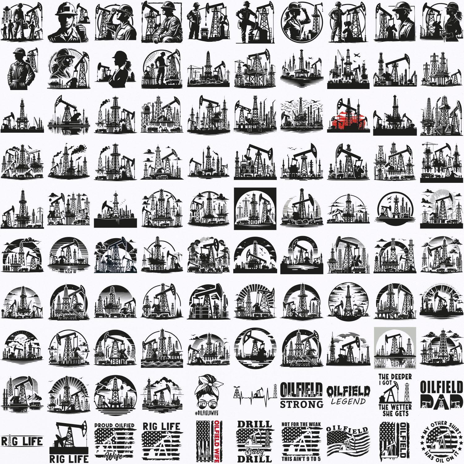 Oilfield SVG Design Bundle | Rig Life PNG EPS Files | Oilfield Wife ...