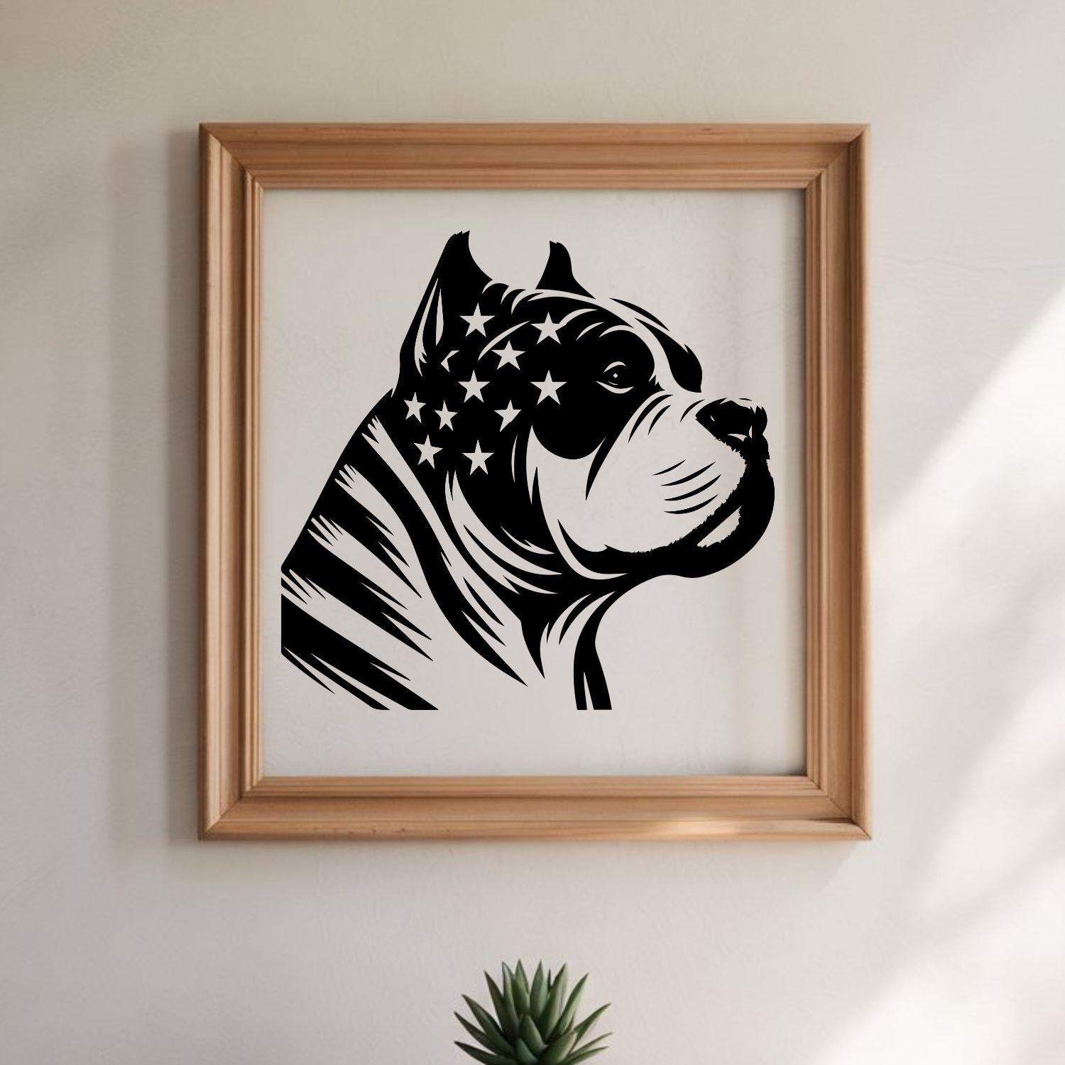 American Bully SVG Designs for Dog Lovers, Puppy Clipart Pack for ...