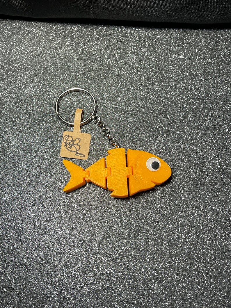 Articulated Goldfish Keychain - Etsy