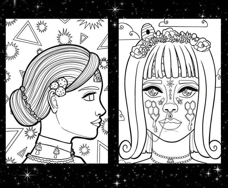 Alien Princess Coloring Pages, Alien Aesthetic, Mystical, Ethereal ...