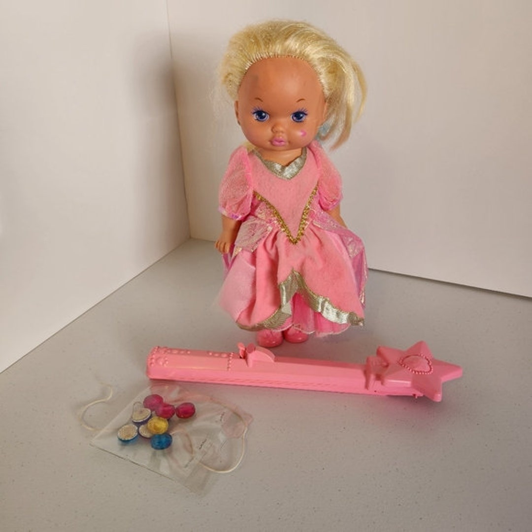 Mattel 1988 Lil Little Miss Makeup Hair Doll Pink Sparkle Heart Wand ...