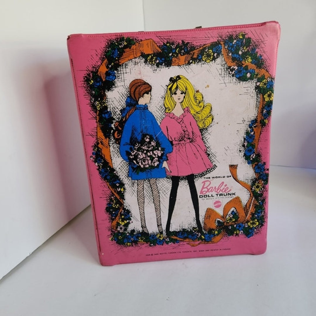 Vintage Mattel the World of Barbie Pink Roll Trunk Carrying - Etsy