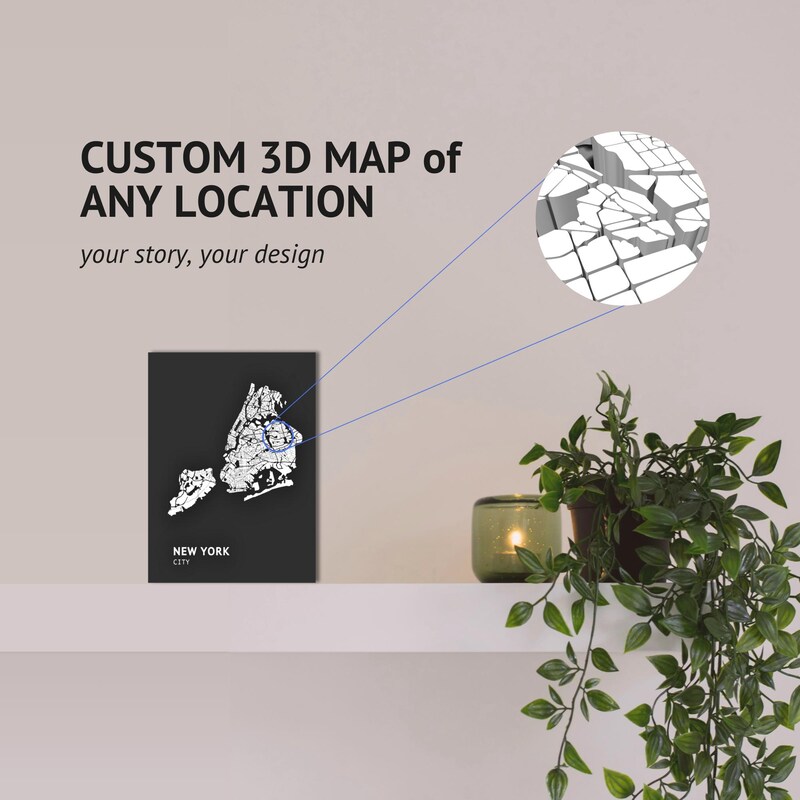 Custom 3d Map - Etsy