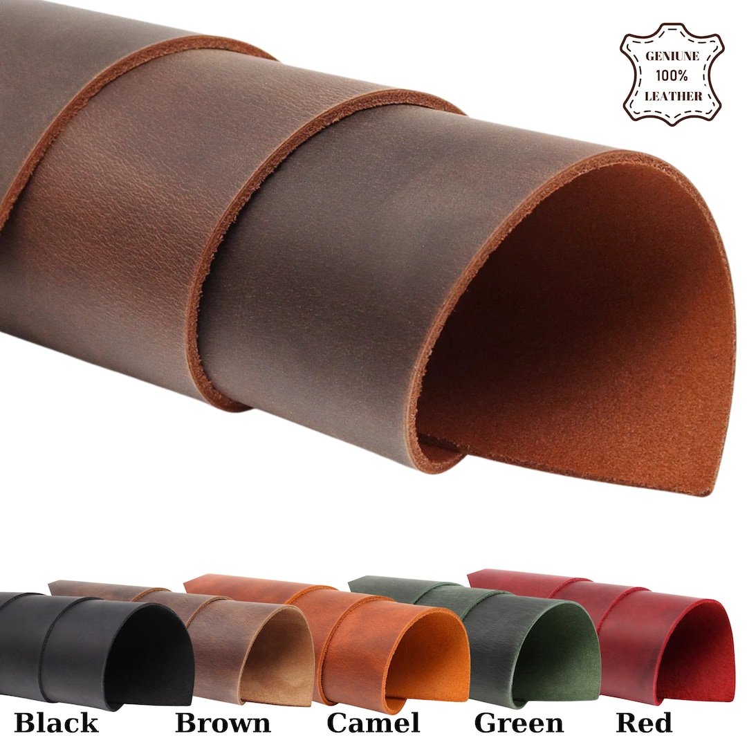 Leather Pieces for Crafting | Vintage Genuine Leather Precut DIY Packs ...