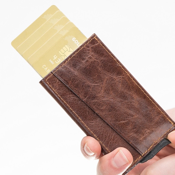 Sliding Card Holder Wallet - Etsy