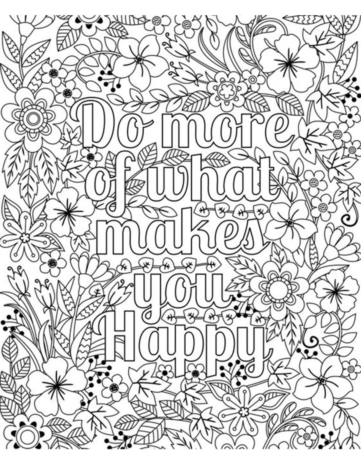 Motivational Coloring Pages Affirmation Self-care Self-love Anxiety ...