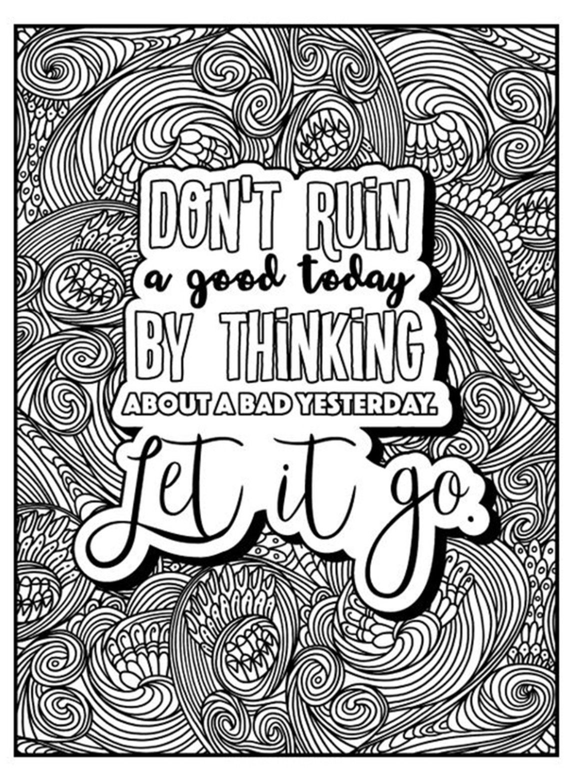 Motivational Coloring Pages Affirmation Self-care Self-love Anxiety ...