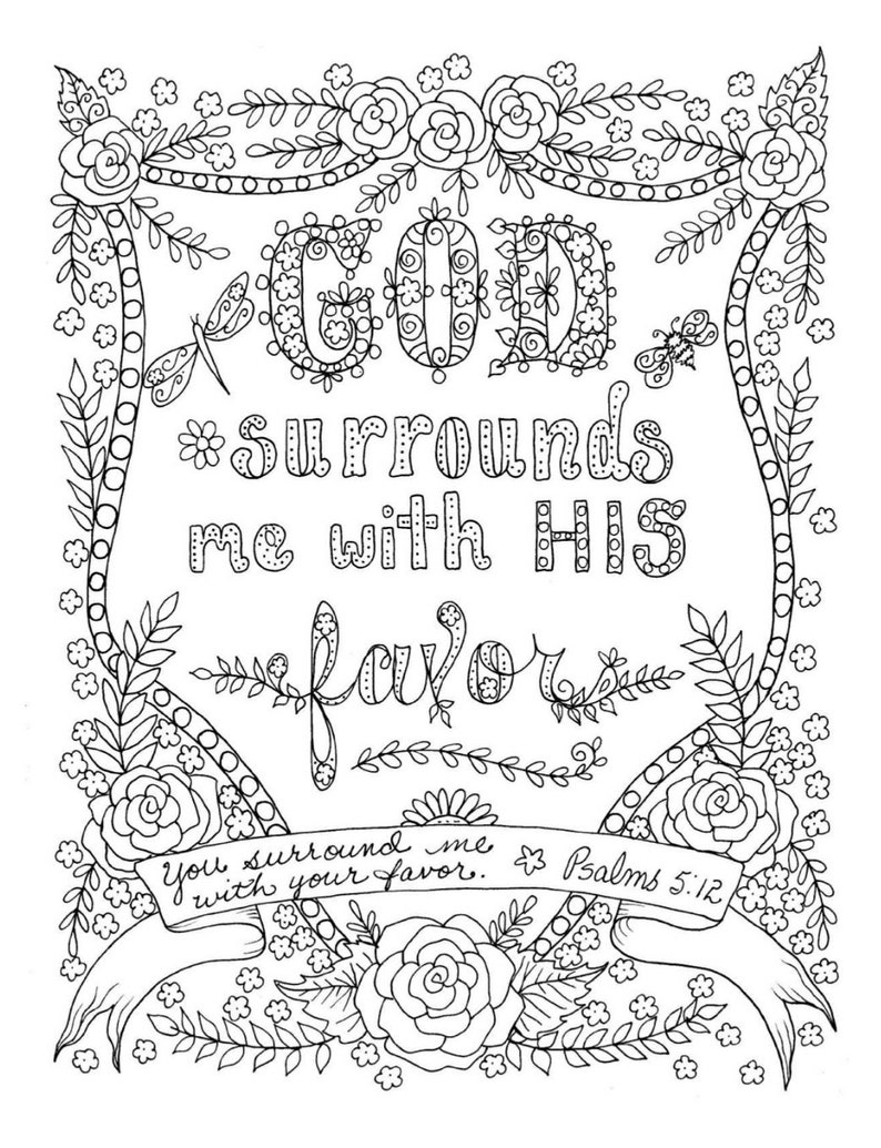 Bible Verse Coloring 105 Pages Digital Download Adult Church Sunday ...