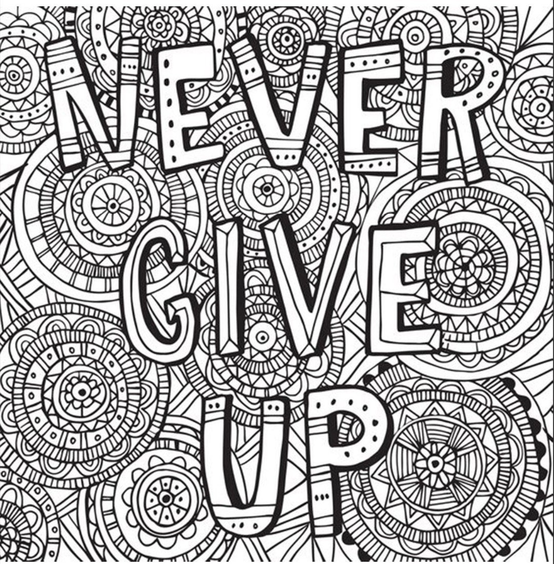 Motivational Coloring Pages Affirmation Self-care Self-love Anxiety ...