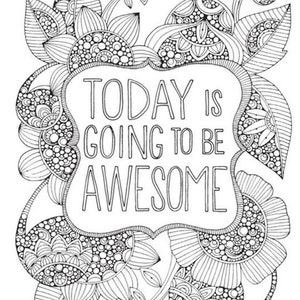 Motivational Coloring Pages Affirmation Self-care Self-love Anxiety ...