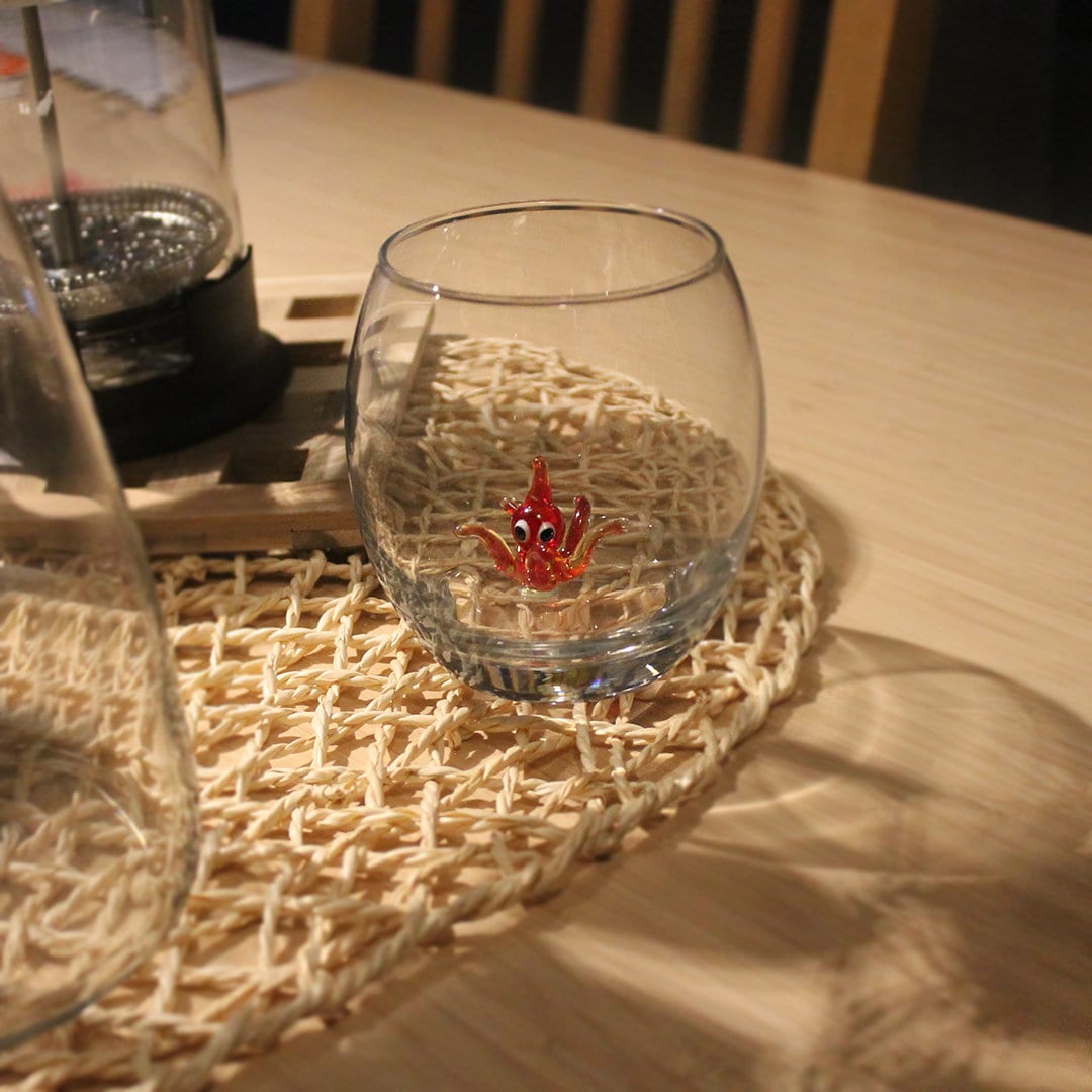 Handmade Octopus Glass, Cute Octopus Glass Cup, Handmade Glassware ...