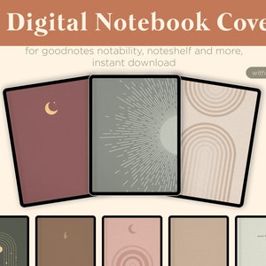 Digital Notebook Covers Minimal Boho Style for Goodnotes - Etsy