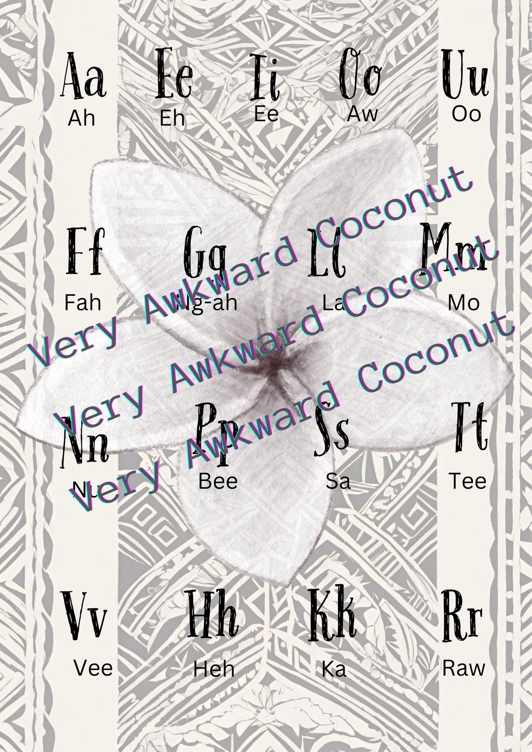 Samoan Alphabet Instant Download - Etsy